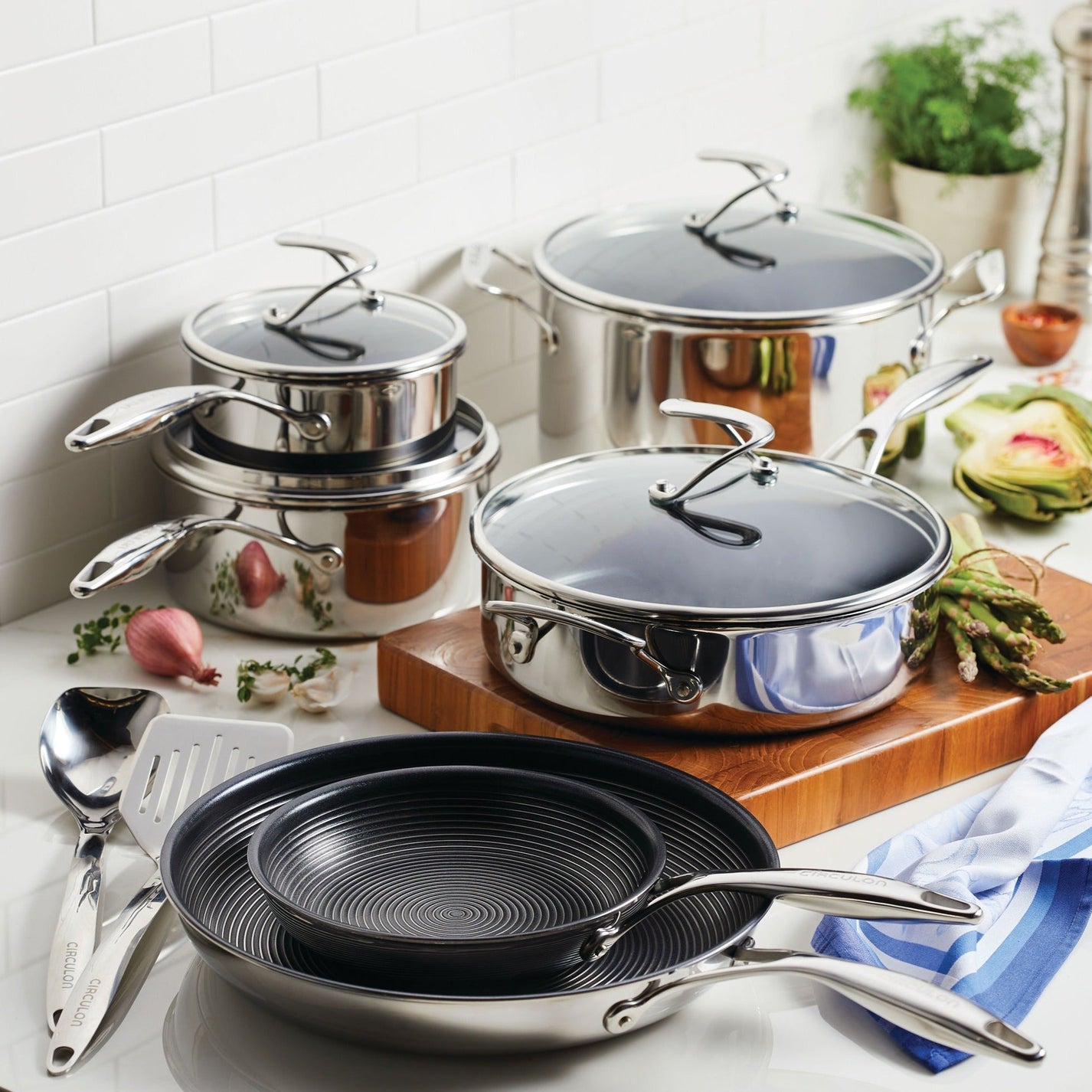 Circulon C-Series Hybrid Clad Stainless Steel Nonstick Induction 10 ...